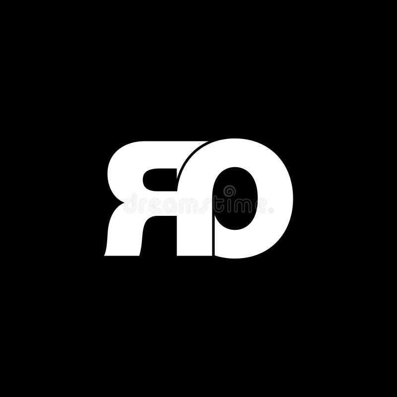 Letter RO Simple Monogram Logo Icon Design. Stock Vector - Illustration ...