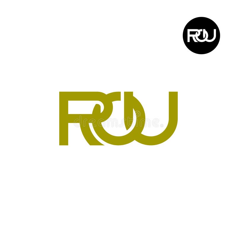 Letter ROU Monogram Logo Design Stock Vector - Illustration of ...