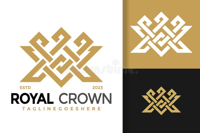 Letter a Royal Crown Logo Vector Icon Illustration Stock Vector ...