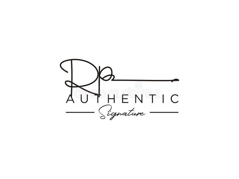 Letter RP Signature Logo Template Vector Stock Vector - Illustration of ...