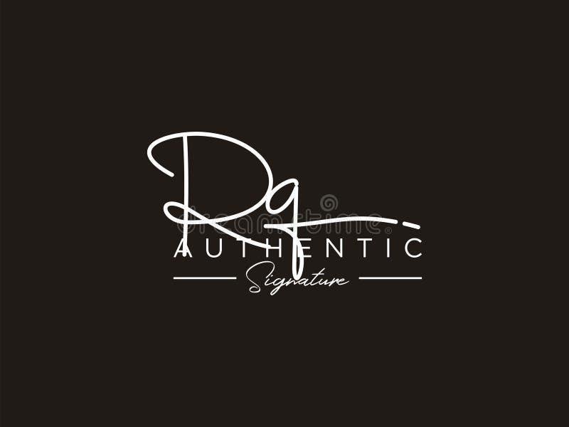 Letter RQ Signature Logo Template Vector Stock Vector - Illustration of ...