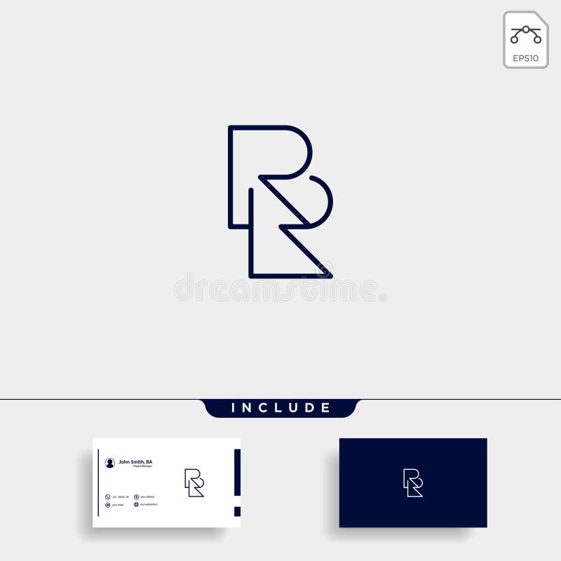 Letter RR R Logo Design Simple Vector Stock Vector - Illustration of ...