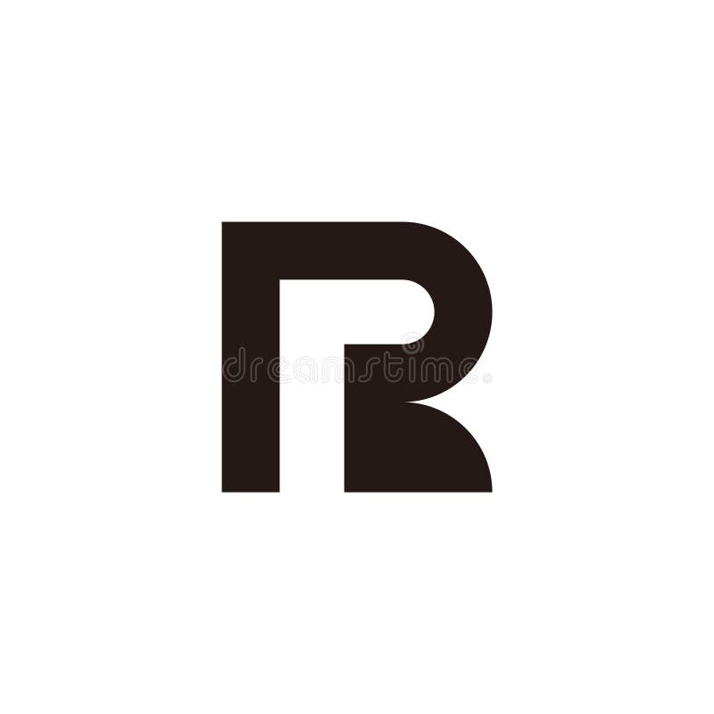 Letter Rr Red Negative Space Geometric Simple Logo Vector Stock Vector ...
