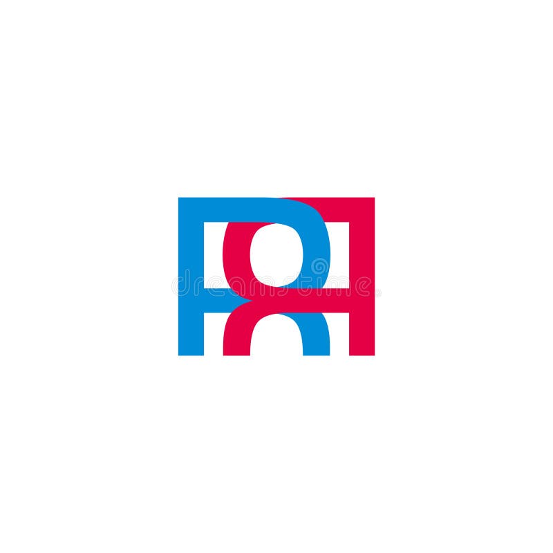 Letter Rr Simple Colorful Linked Logo Vector Stock Vector ...