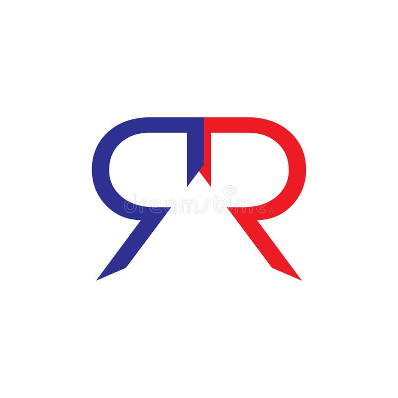 Letter Rr Simple Geometric Line Logo Vector Stock Vector - Illustration ...