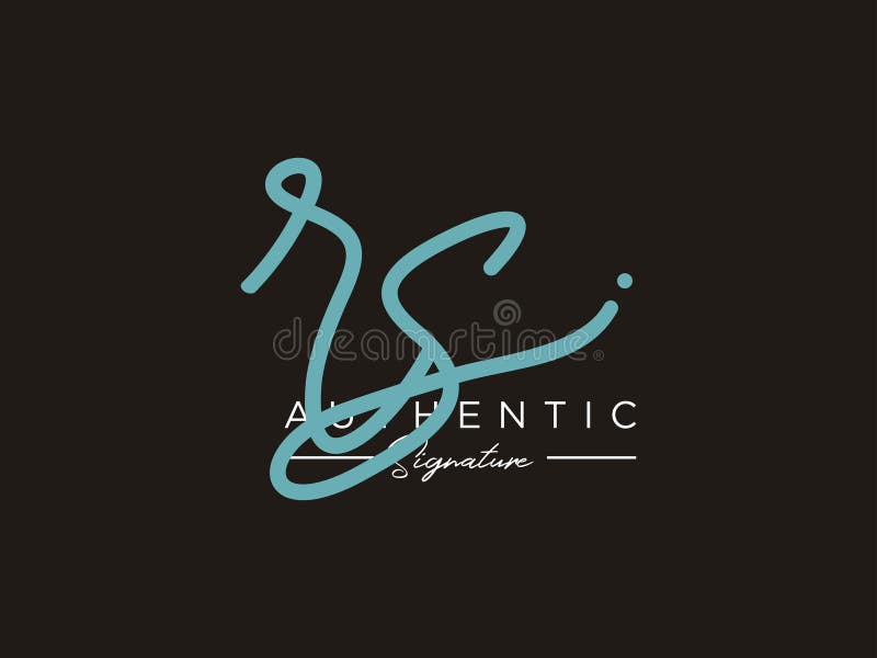 Letter RS Signature Logo Template Vector Stock Vector - Illustration of ...