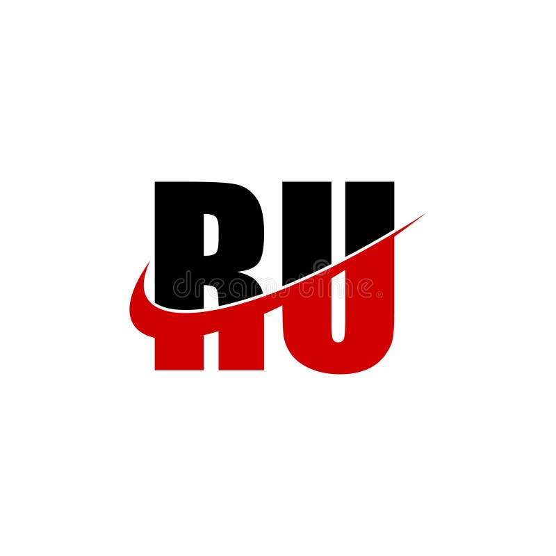 Letter RU Simple Monogram Logo Icon Design. Stock Vector - Illustration ...