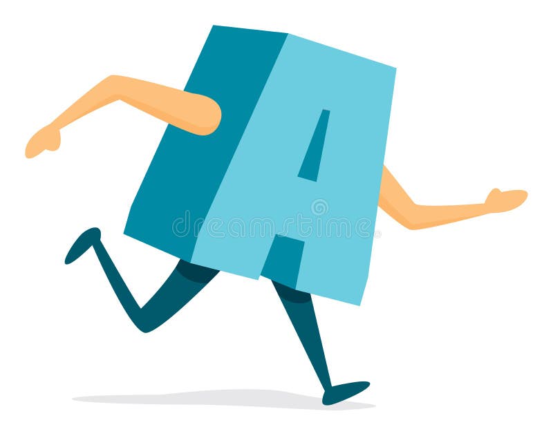 Letter M Running Symbol Logo Stock Illustration - Illustration of ...