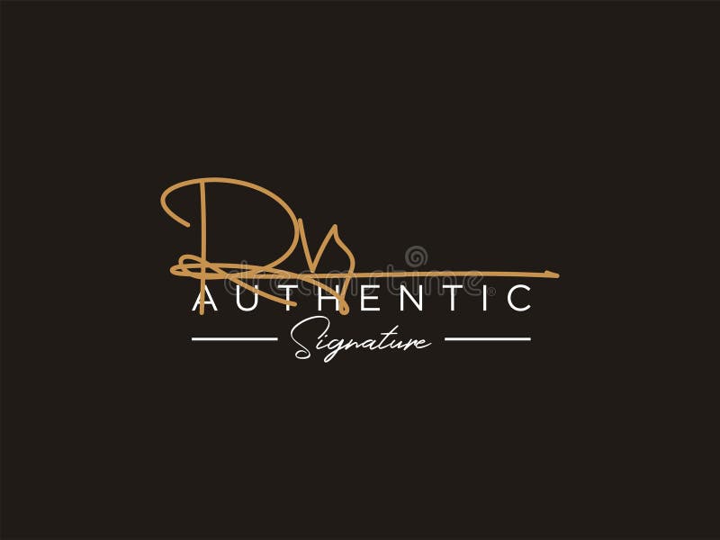 Letter RV Signature Logo Template Vector Stock Vector - Illustration of ...
