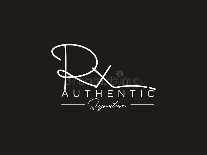 Letter RX Signature Logo Template Vector Stock Vector - Illustration of ...