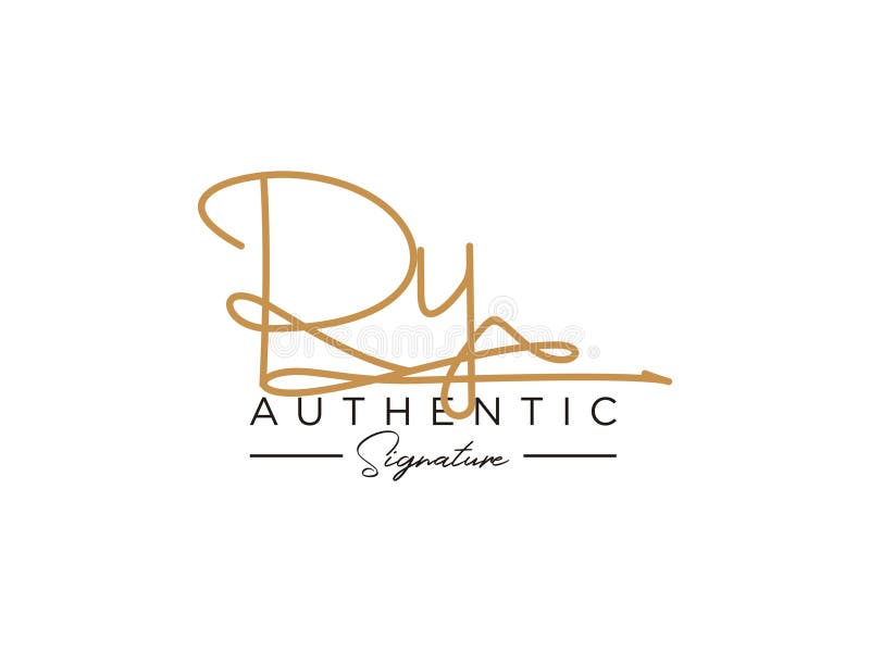 Letter RY Signature Logo Template Vector Stock Vector - Illustration of ...