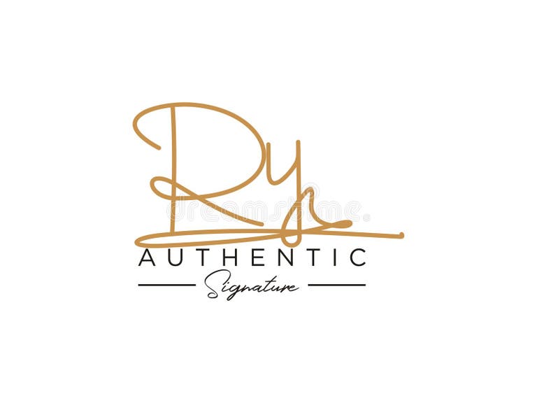 Letter RY Signature Logo Template Vector Stock Vector - Illustration of ...