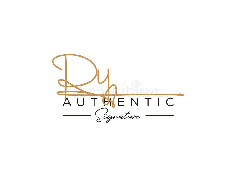 Letter RY Signature Logo Template Vector Stock Vector - Illustration of ...