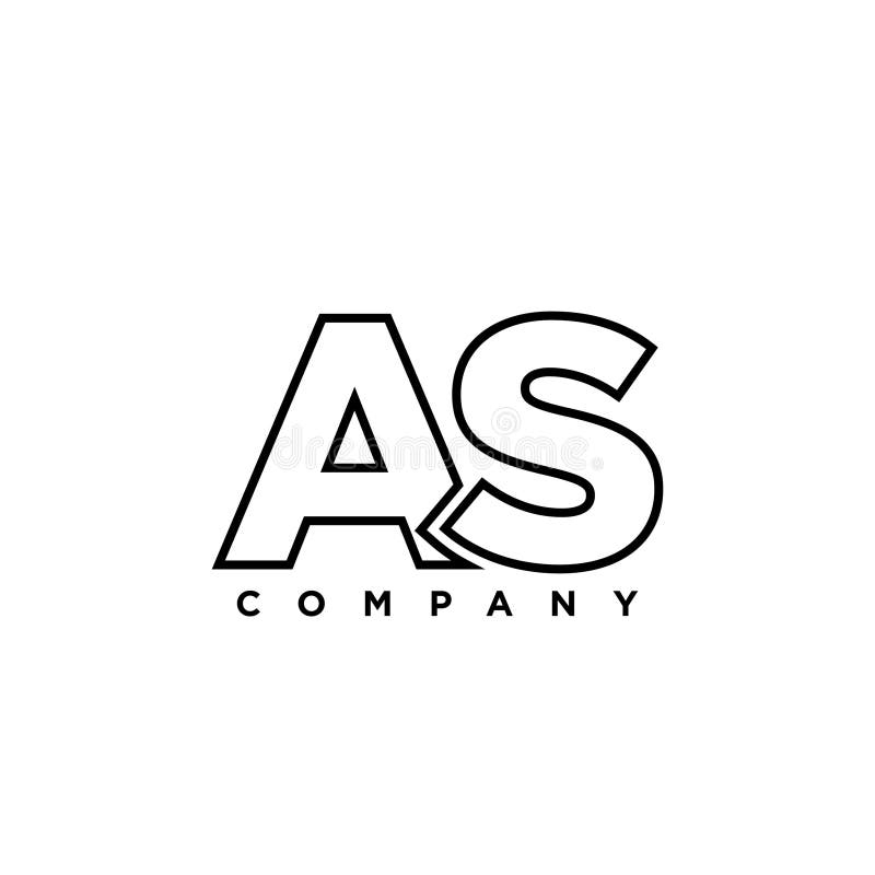 Letter a and S, AS Logo Design Template. Minimal Monogram Initial Based ...