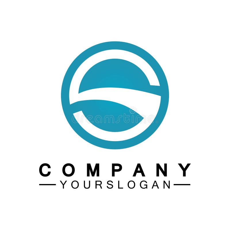 Letter S Circle Logo Vector Design Template Stock Vector - Illustration ...