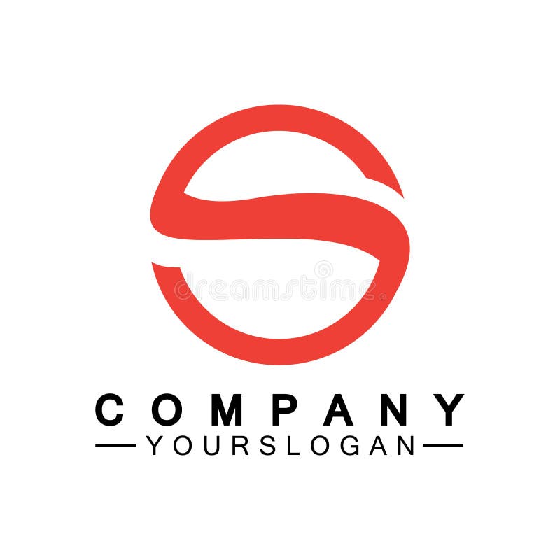 Letter S Circle Logo Vector Design Template Stock Vector - Illustration ...