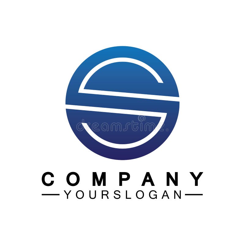 Letter S Circle Logo Vector Design Template Stock Illustration ...