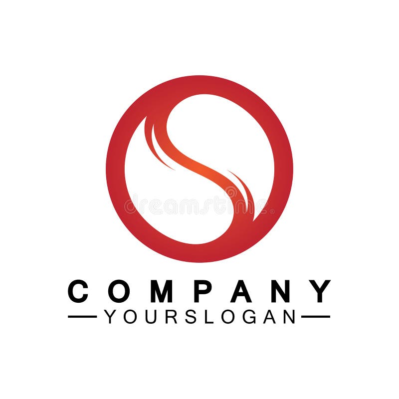 Letter S Circle Logo Vector Design Template Stock Vector - Illustration ...