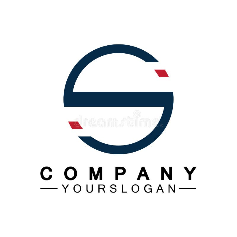 Letter S Circle Logo Vector Design Template Stock Vector - Illustration ...