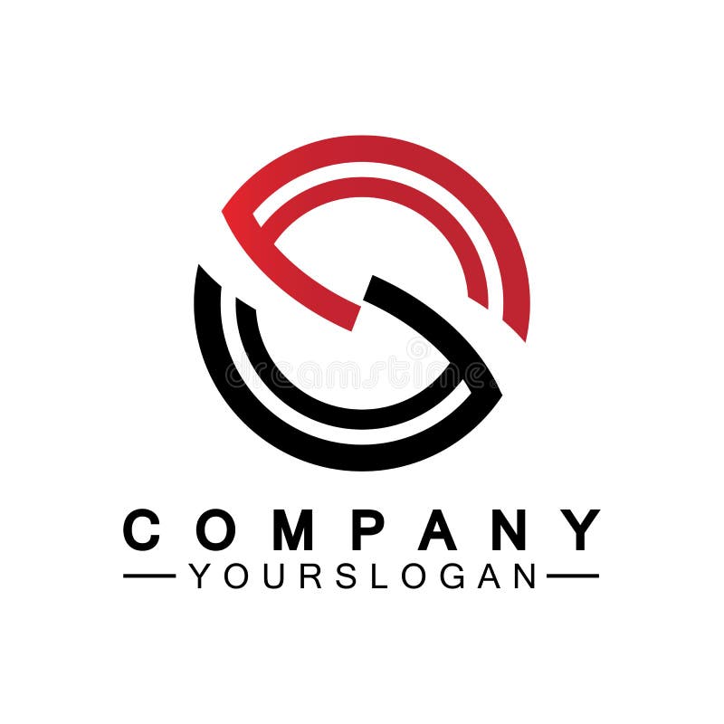 Letter S Circle Logo Vector Design Template Stock Vector - Illustration ...