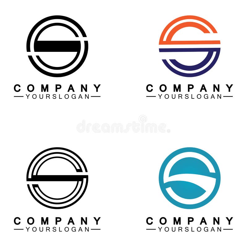 Letter S Circle Logo Vector Design Template Stock Illustration ...