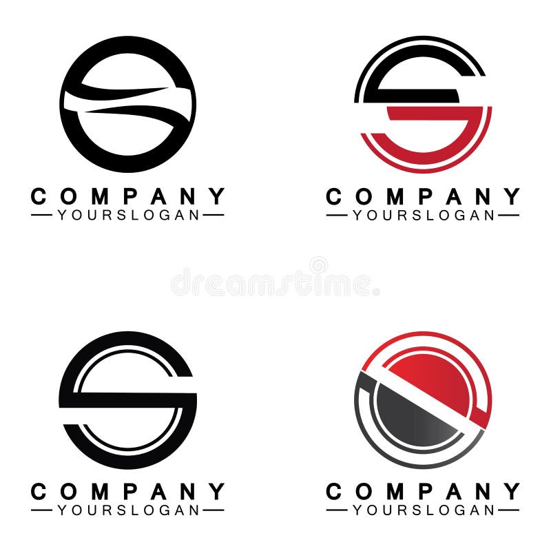 Letter S Circle Logo Vector Design Template Stock Illustration ...