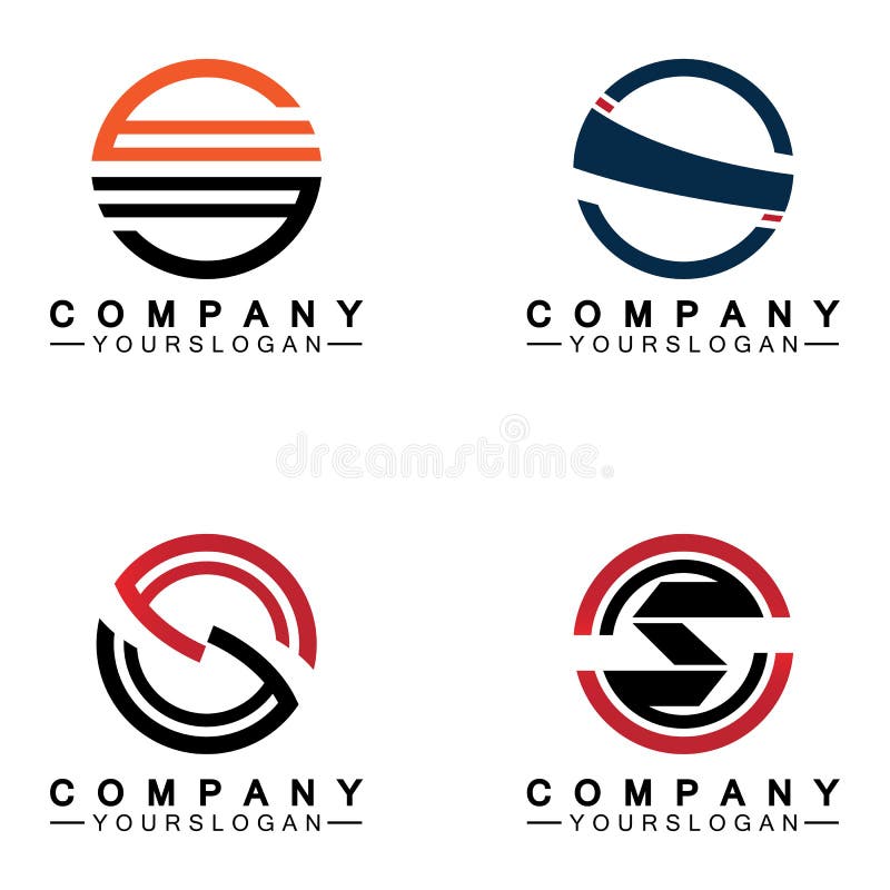 Letter S Circle Logo Vector Design Template Stock Illustration ...