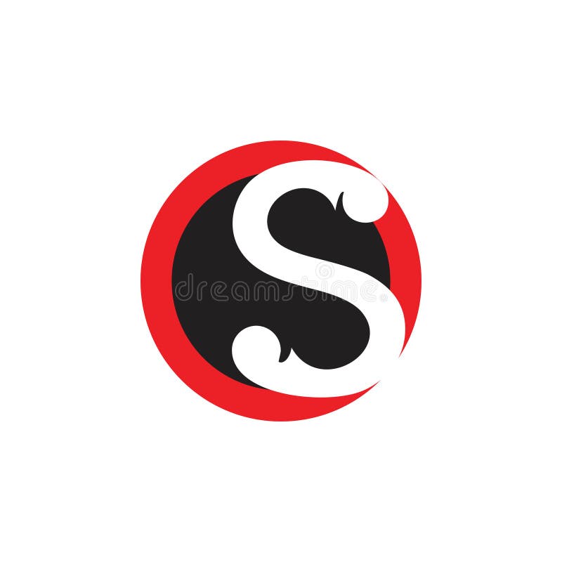 Letter S Circle Retro Font Design Vector Stock Vector - Illustration of ...