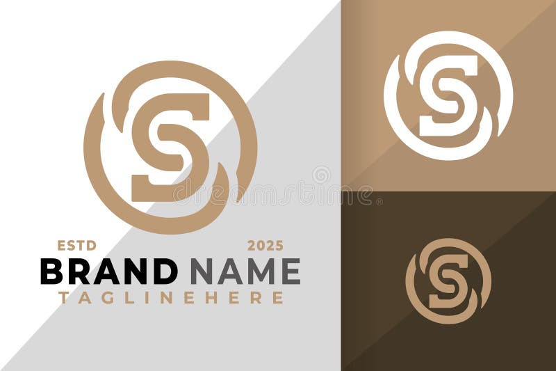 Letter S Circular Logo Icon Vector Design Illustration Stock Vector ...