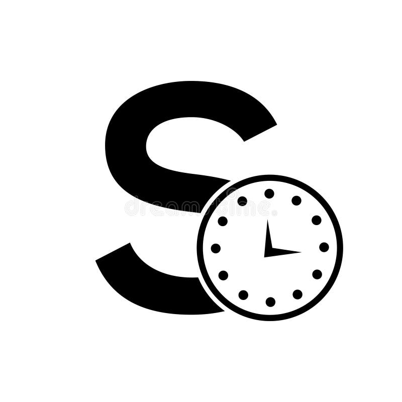 Letter S Clock Logo Design Vector Template Stock Vector - Illustration ...