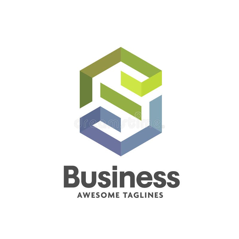 Letter S Color Geometric Logo Vector Stock Vector - Illustration of ...