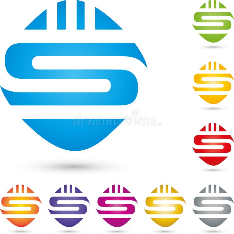 Letter, S, Colored, Alphabet Logo Stock Vector - Illustration of ...