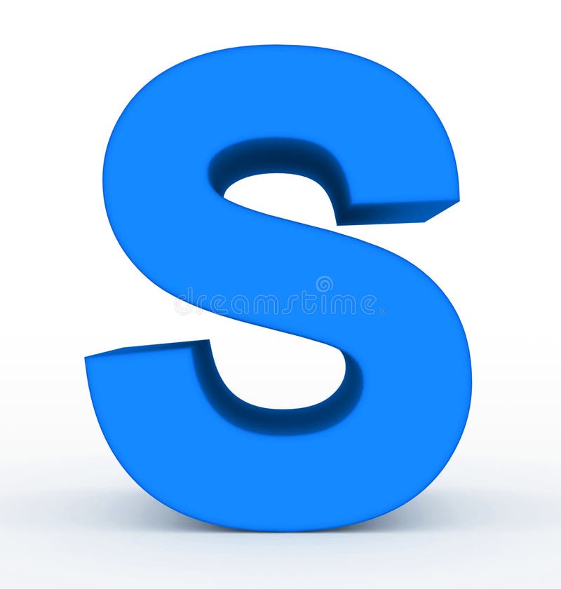 Letter O 3d Blue Isolated on White Stock Illustration - Illustration of ...