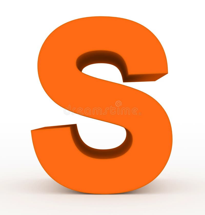 Letter T 3d Orange Isolated on White Stock Illustration - Illustration ...