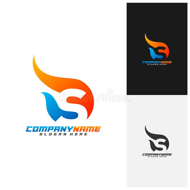 Letter S with Fire Logo Design Vector Template, Creative Design, Icon ...