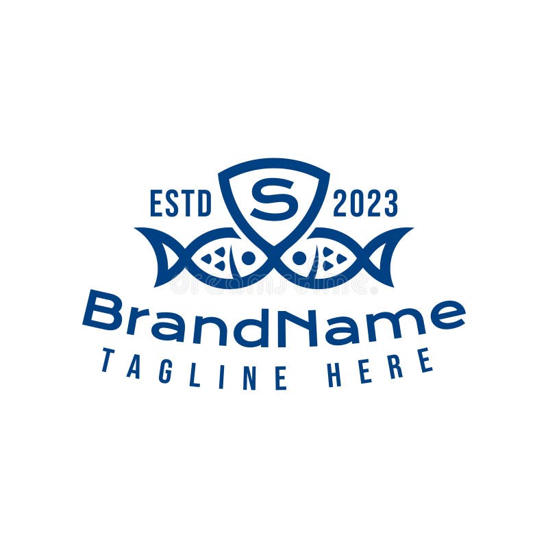 Letter S Fish Shield Logo, Suitable for Business Related To Fish and ...