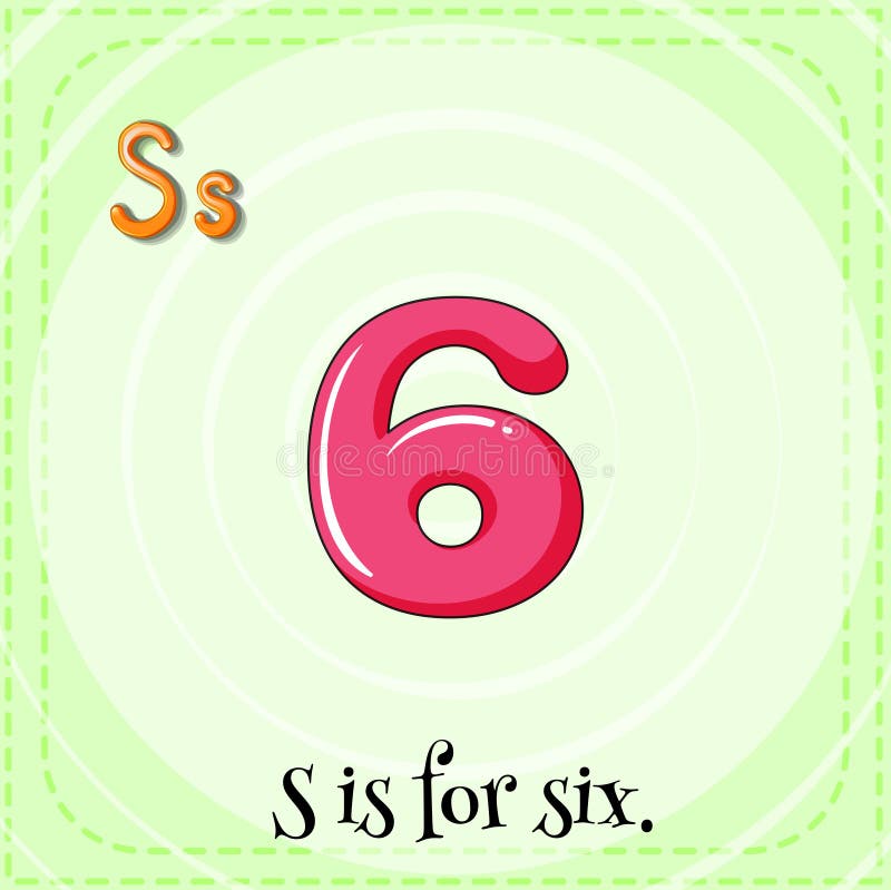 Flashcard Letter Six Stock Illustrations – 40 Flashcard Letter Six ...