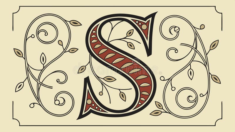 Letter S Floral Design, Elegant Monogram Initial Art Vector Design ...