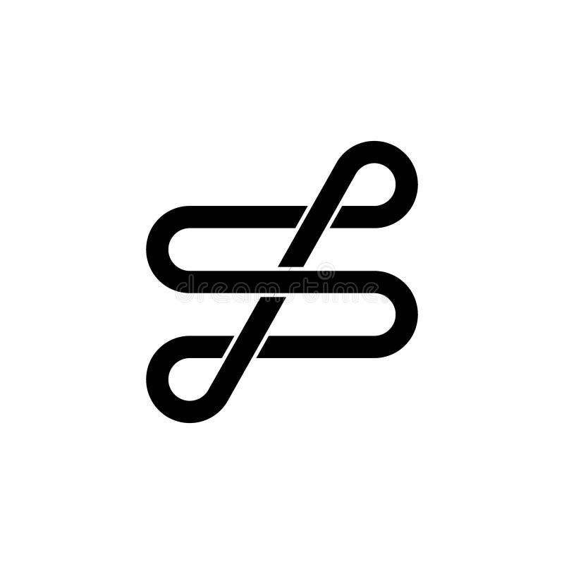 Letter S Geometric Loop Lines Art Logo Vector Stock Vector ...