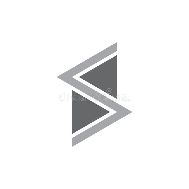 Letter S Geometric Triangles Logo Vector Stock Vector - Illustration of ...