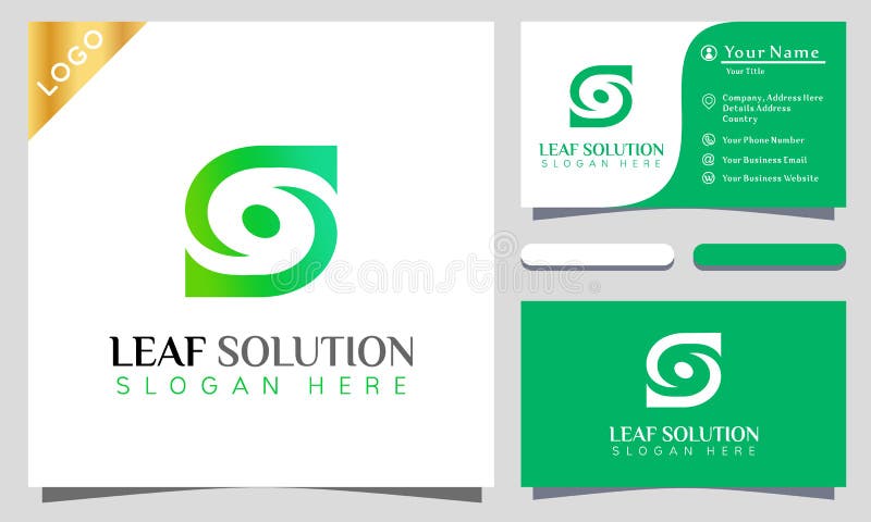 Letter S Green Leaf Monogram Logo Design Vector Illustration Template ...