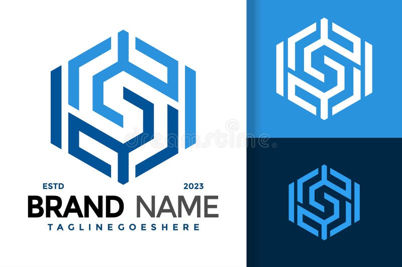 Letter S Hexagonal Logo Vector Icon Illustration Stock Vector ...