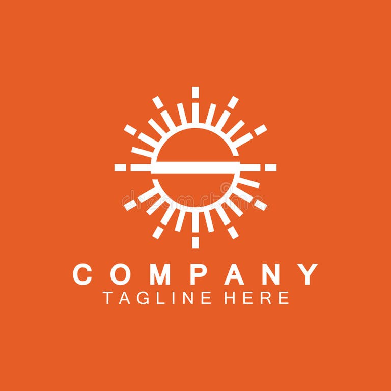 Letter S Icon with Sun Rays for Sun Logo Vector Design Template Stock ...