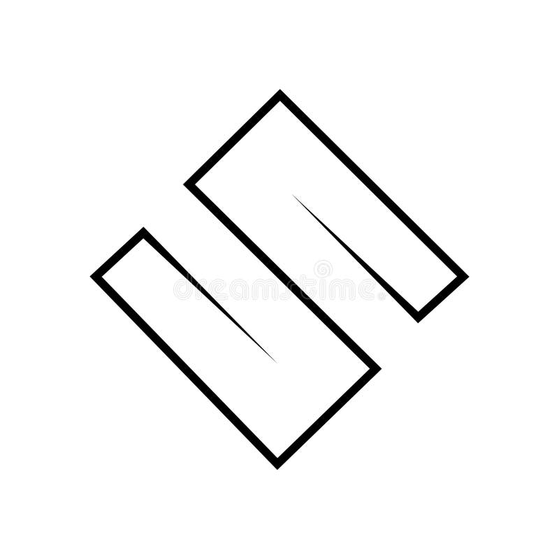 Letter S Icon on a White Background Stock Illustration - Illustration ...