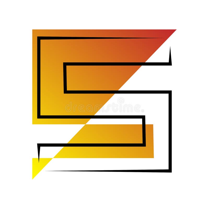 Letter S Icon on a White Background Stock Illustration - Illustration ...