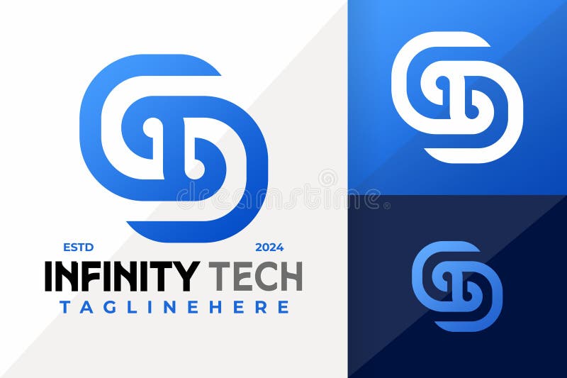Letter S Infinity Tech Logo Icon Vector Design. Creative Simple Logos Designs Illustration Stock ...