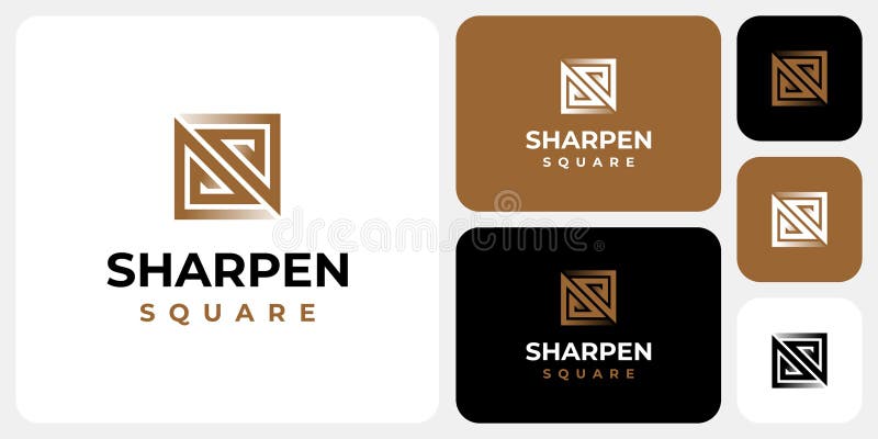 Letter S Initial Line Vector Logo Design in a Rectangular Maze Shape ...