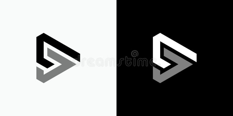 Letter S Initial Vector Logo Design in Abstract Triangle Shape with ...