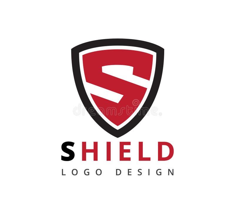 Letter S Inside Shield Vector Icon or Logo Design Illustration Stock ...