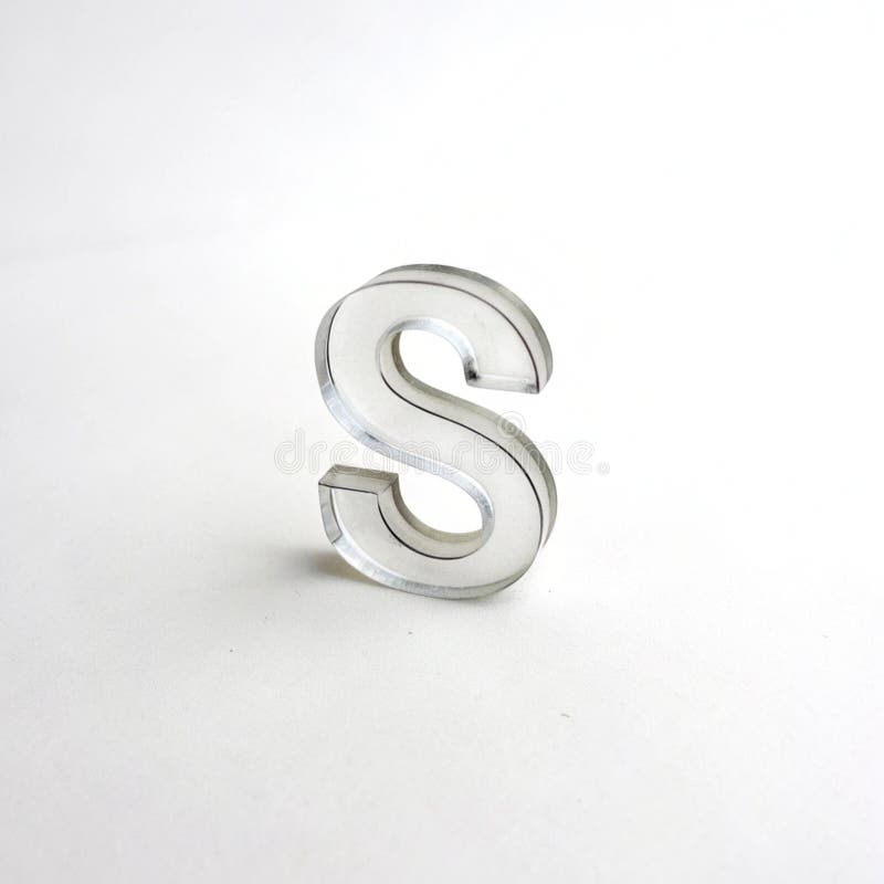 Letter S Isolated on White Background Stock Illustration - Illustration ...